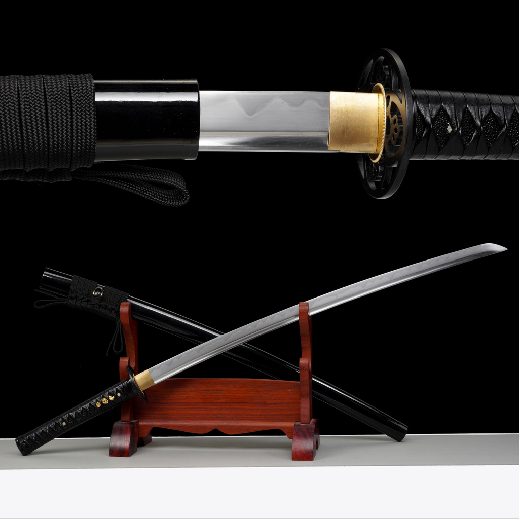 Katana Shadow Veil T10 Clay Tempered Blade with Black Lacquer Saya 影紗