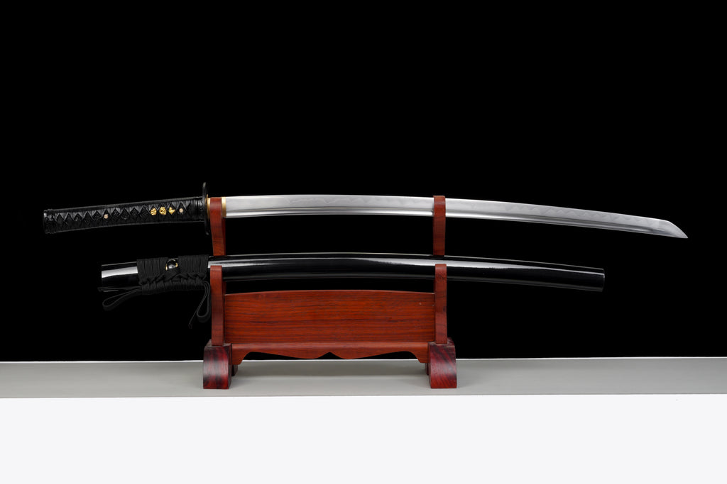 Katana Shadow Veil T10 Clay Tempered Blade with Black Lacquer Saya 影紗