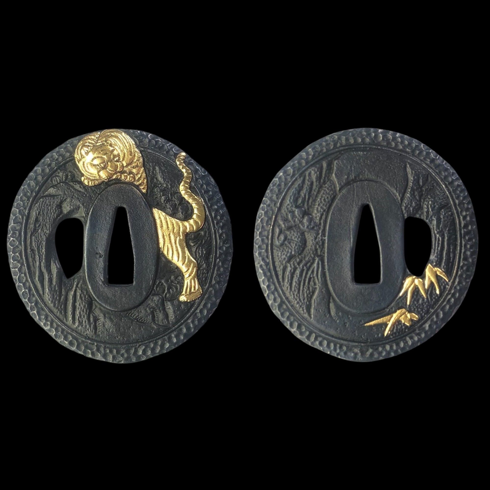 Australia Blackened Copper Tsuba with Release the Tiger Back to the ...