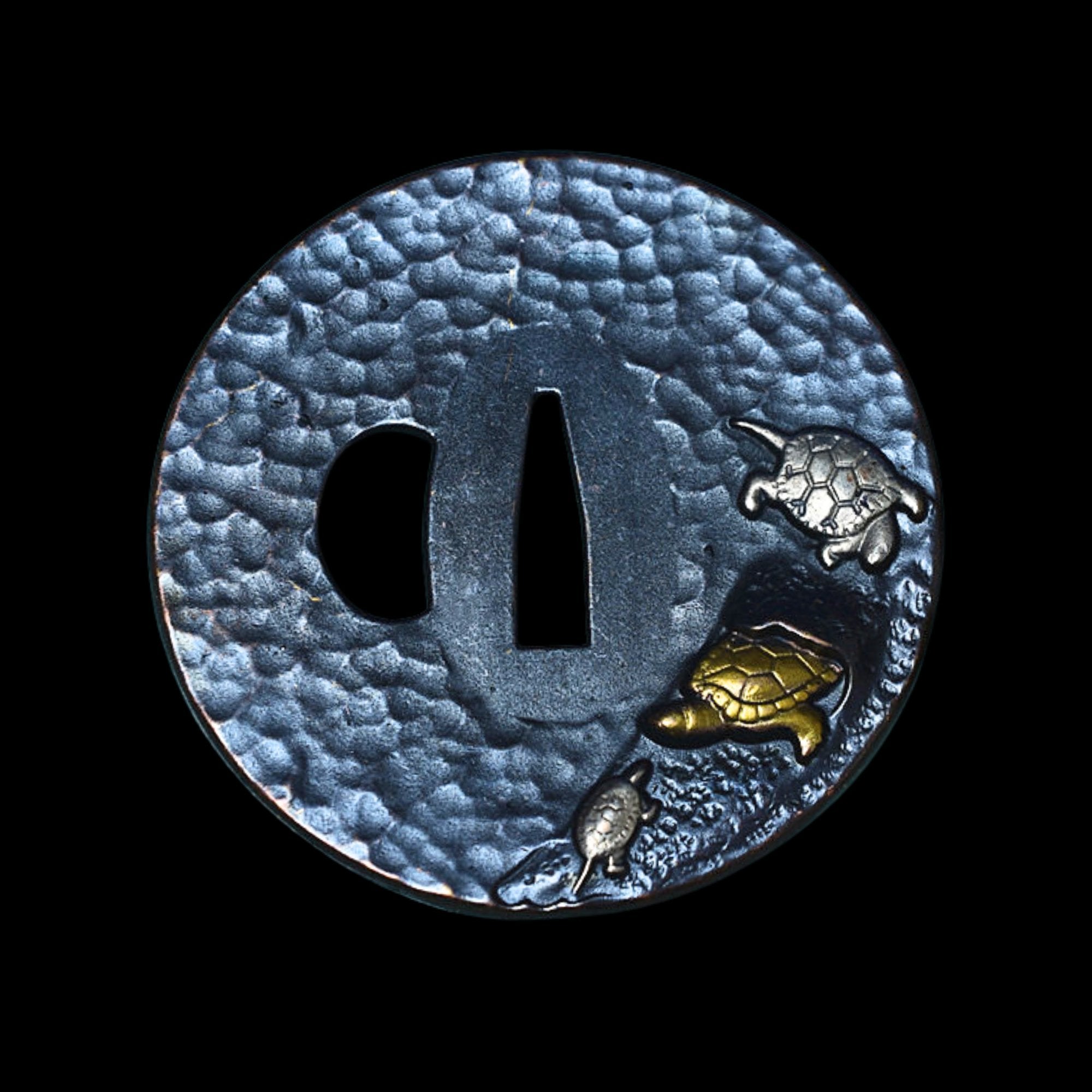 Australia Brass Tsuba with Turtle Design | Hand-forged Tsuba for Sale