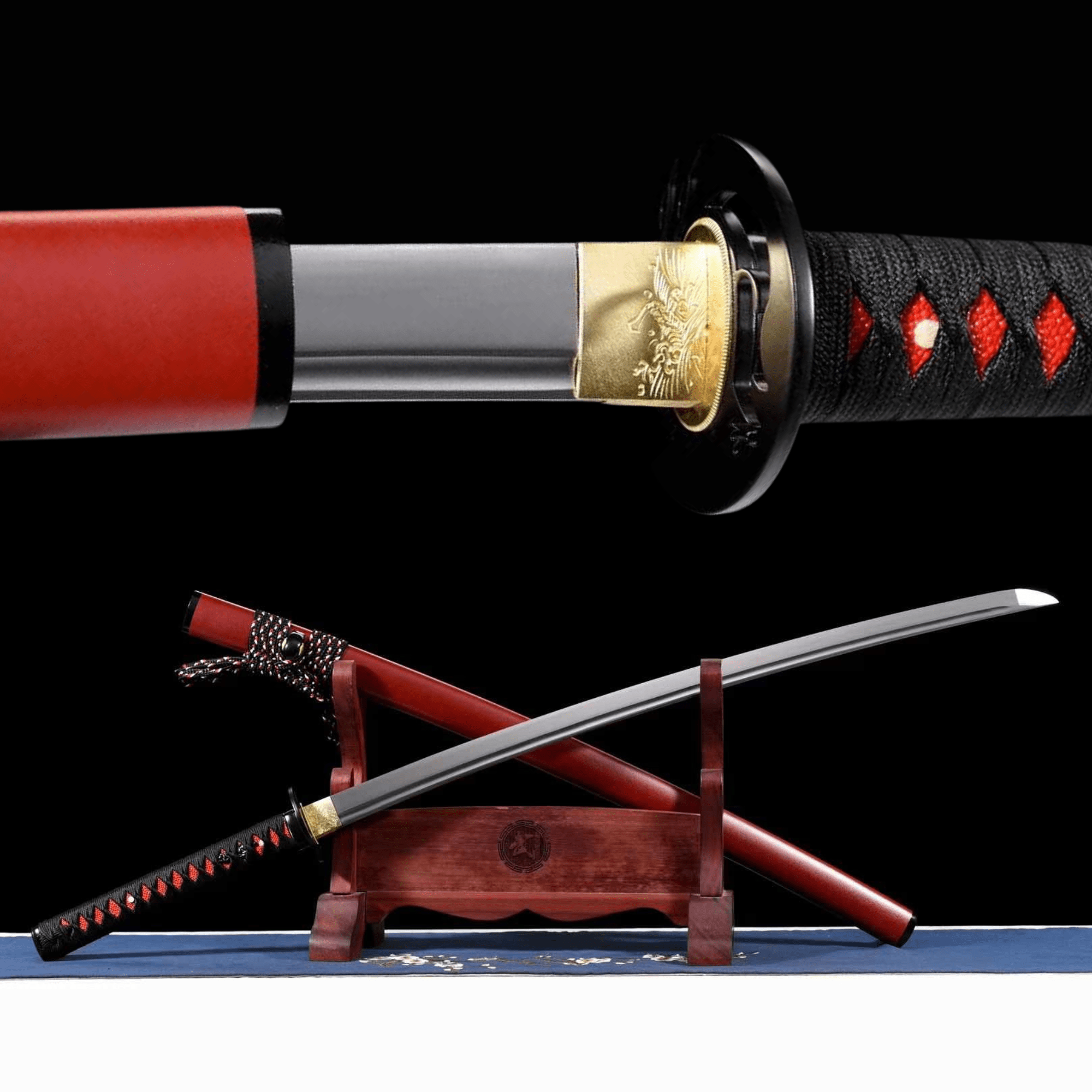 Australia Katana ChiMo Spring Steel Red Saya 赤魔 | Hand-forged Katana Sale