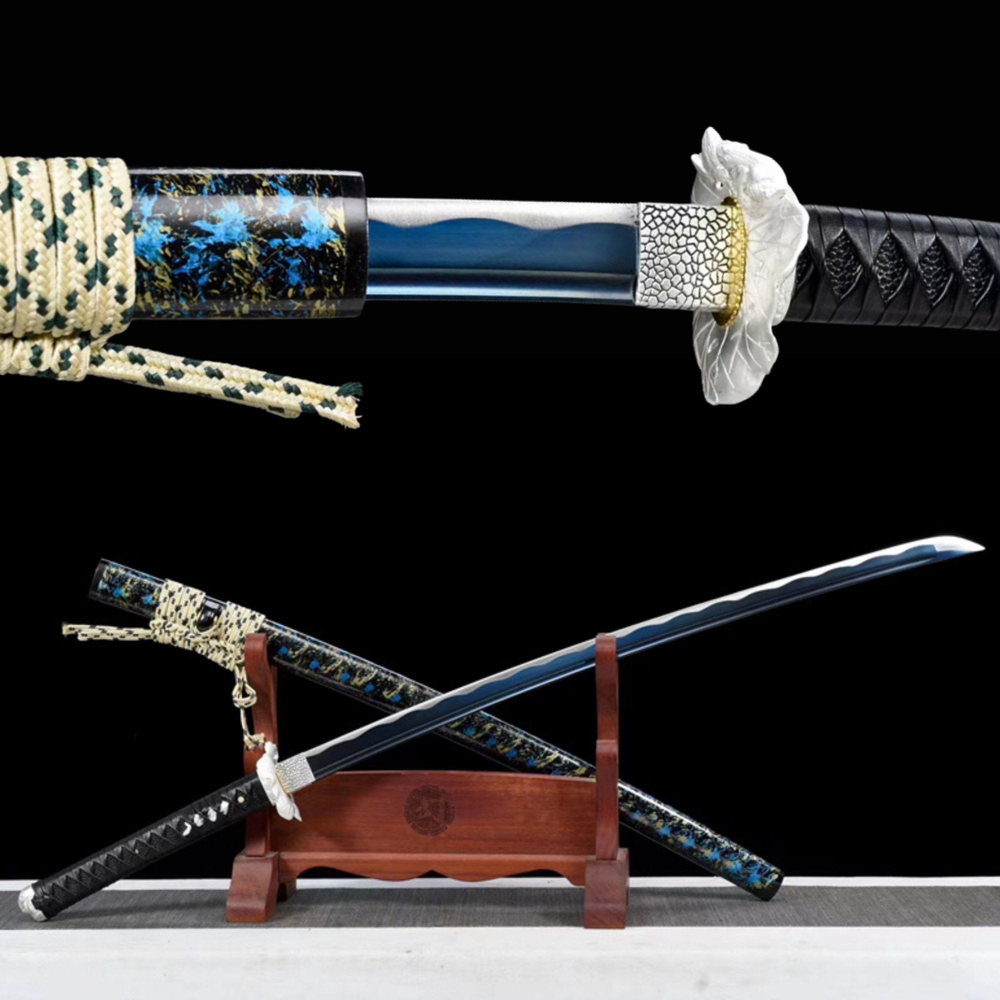 Blue Carbon Steel Katana