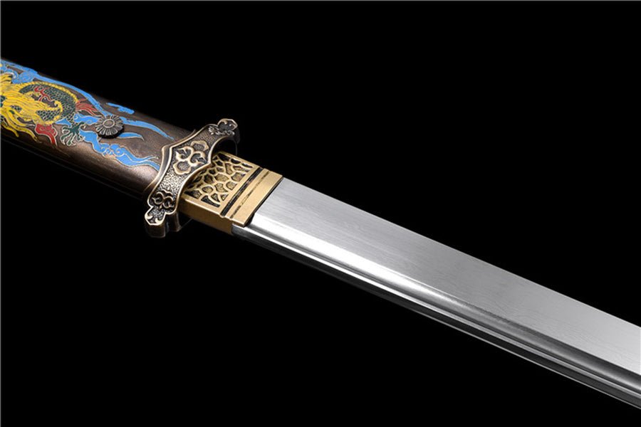 Australia Tang Dao Xianglong Damascus Folded Clay Tempered Brass ...