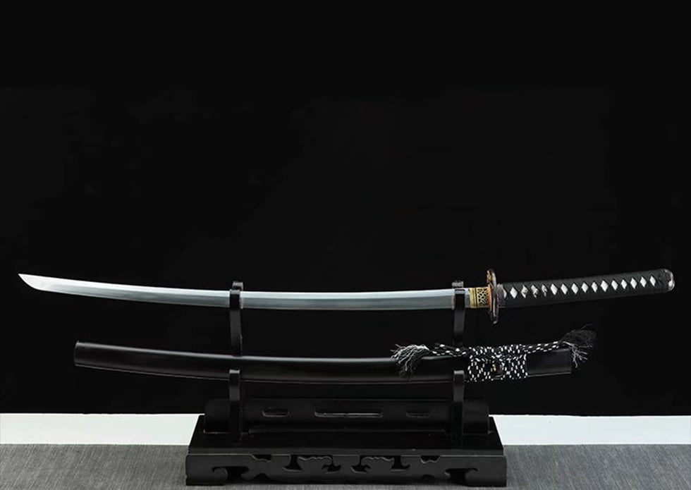 Australia Katana Cloud Dragon Damascus Folded Clay Tempered Ebony Saya ...
