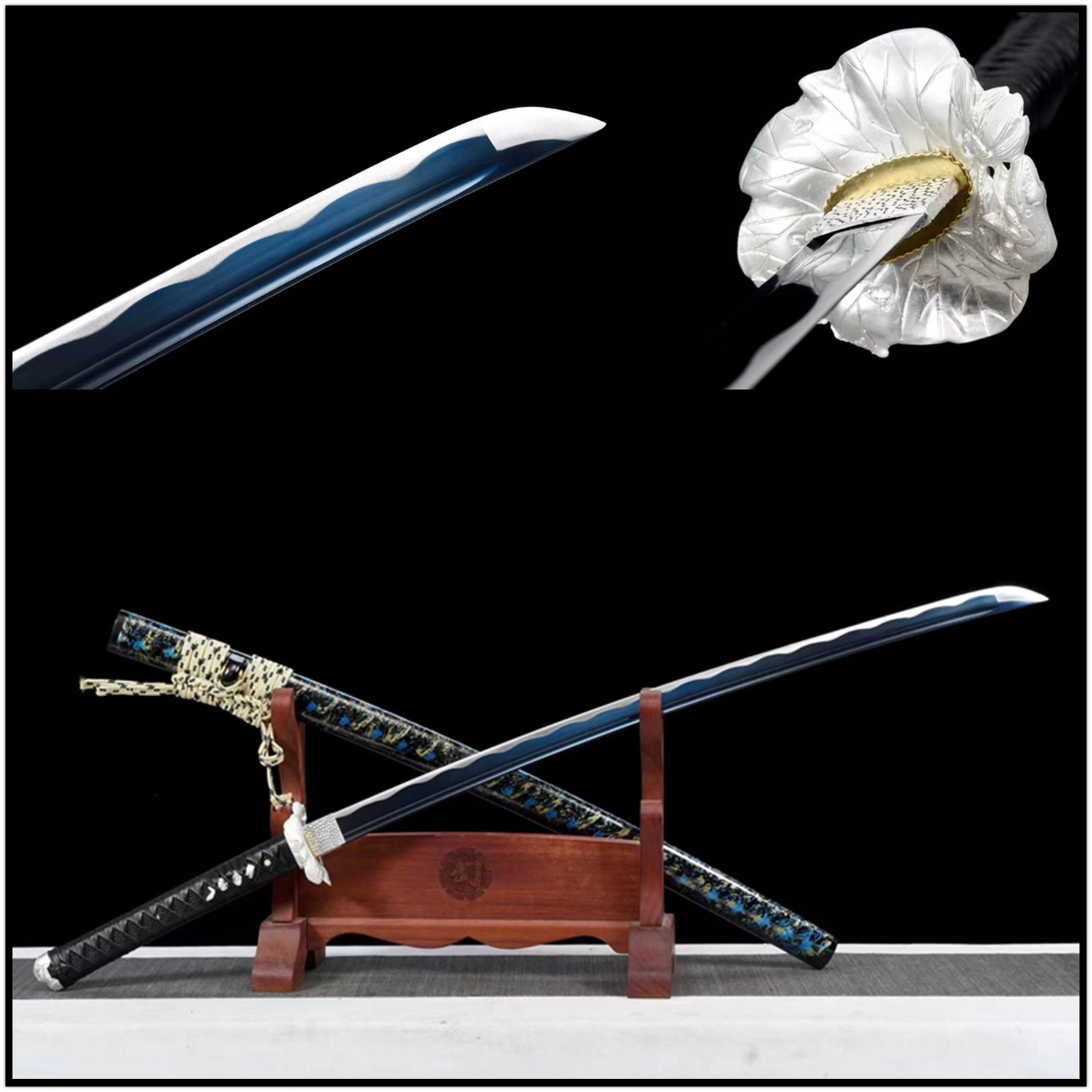 Australia Katana Heying Carbon Steel Blue Blade 荷影 | Hand-forged Katana ...