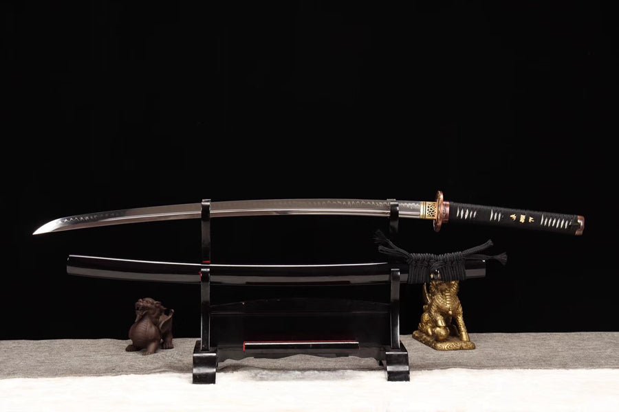 REAL Katana Tishou T10 Clay Tempered Black Saya 鵜首 | Katana Australia