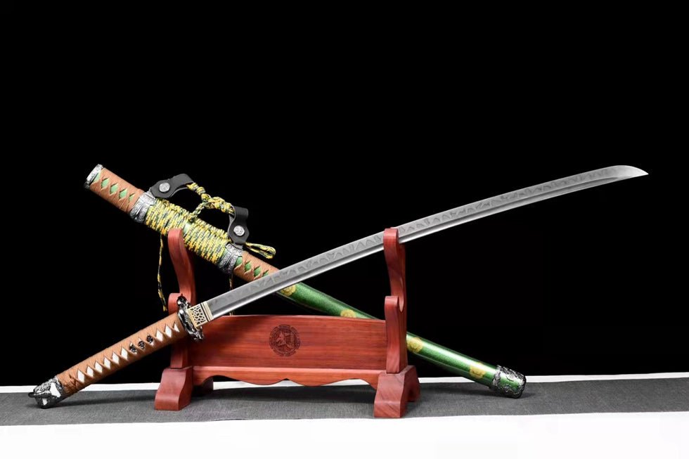 Australia Tachi Sword Liushengye T10 Clay Tempered Green Saya 柳生 | Hand ...