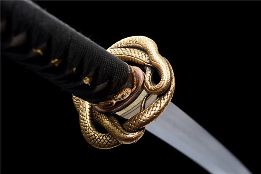Australia Wakizashi Sword Golden Python T10 Clay Tempered Steel 金蟒 ...